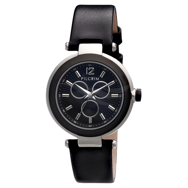 Classic Watch with Leather Strap - Pilgrim - Armbånd | Shopping4net