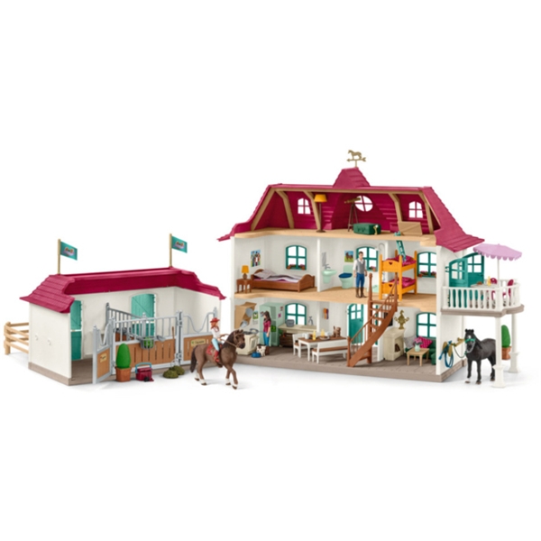 Schleich 42416 Stor Hestegård Hester og Stall - Schleich-Hester ...