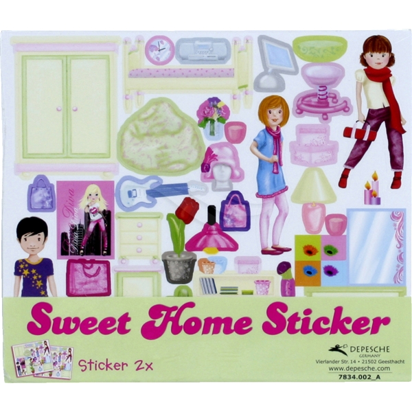 Sweet Home Ungdomsrom - Små Stickers - Aktivitetsbøker - Depesche ...