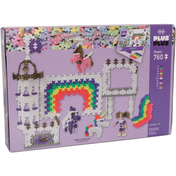Plus Plus Rainbow Castle 760 Deler - Aktivitetsmateriell - Plus Plus | Shopping4net